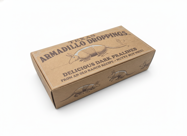 Armadillo droppings, pecan pralines – Armadillo Candy Company